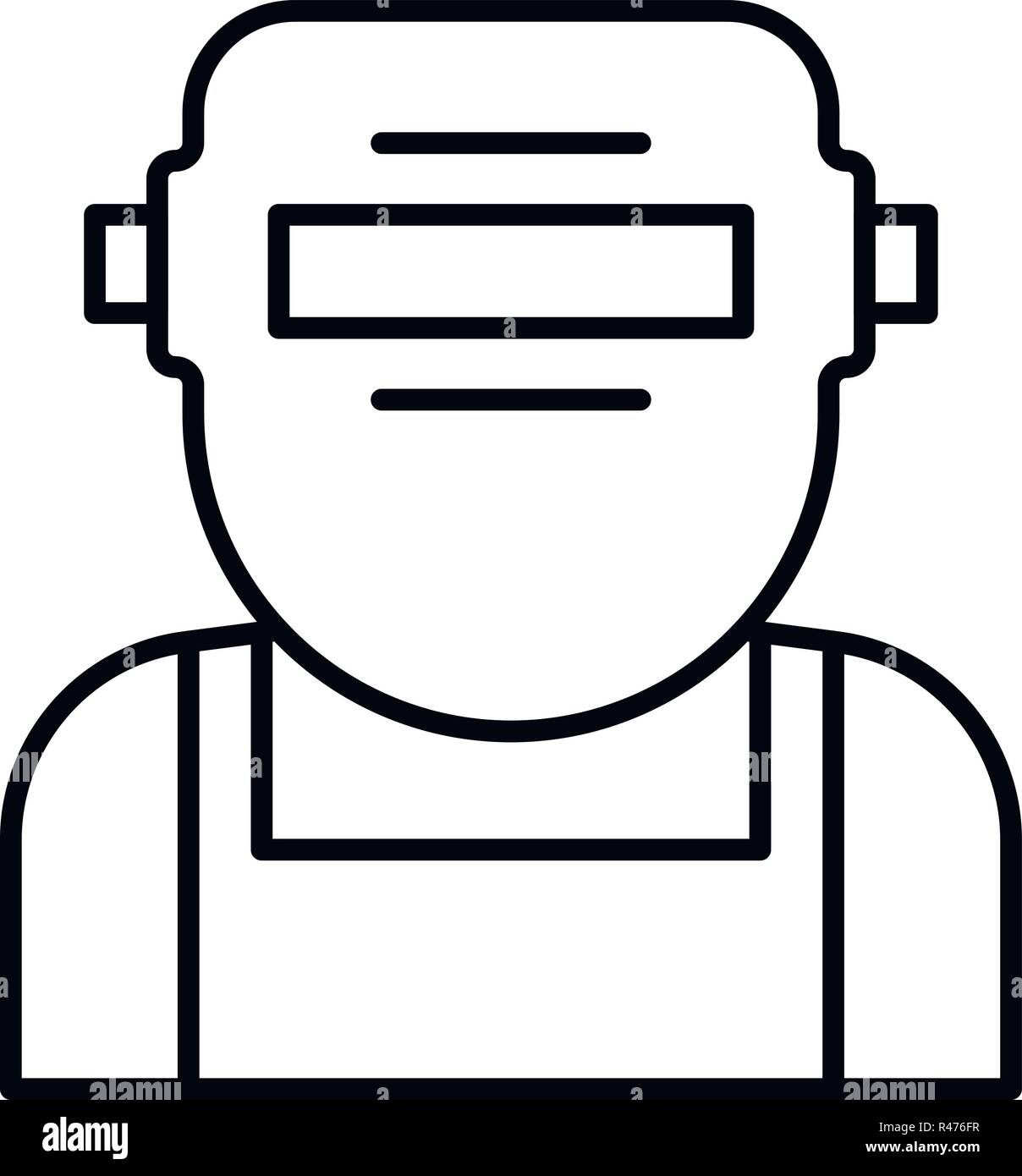 Welder mask face icon, outline style Stock Vector Image & Art - Alamy