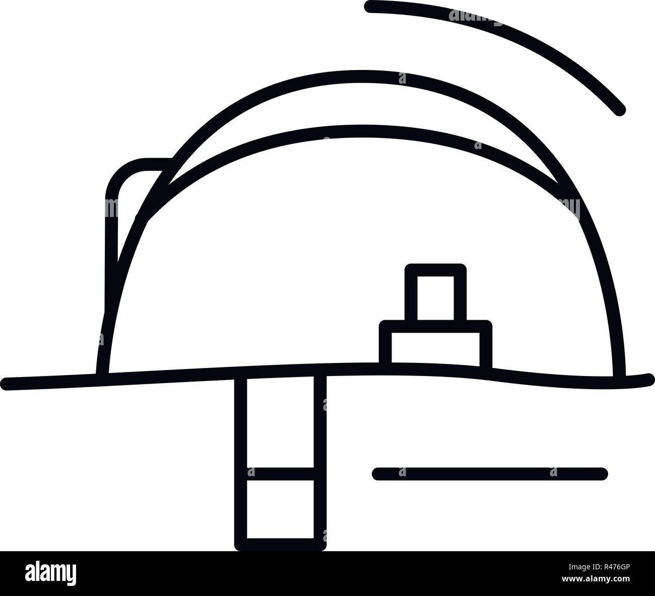 Construction helmet icon, outline style Stock Vector Image & Art - Alamy