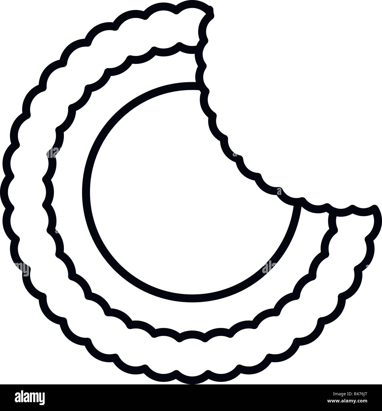 Bite sweet cookie icon, outline style Stock Vector Image & Art - Alamy