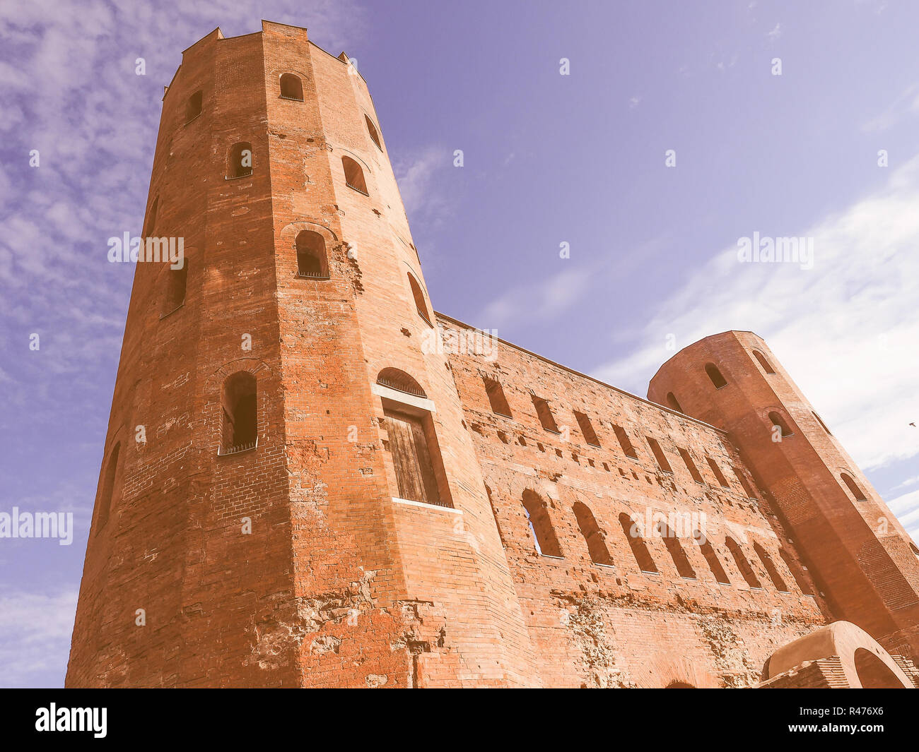 Retro looking Torri Palatine Turin Stock Photo - Alamy