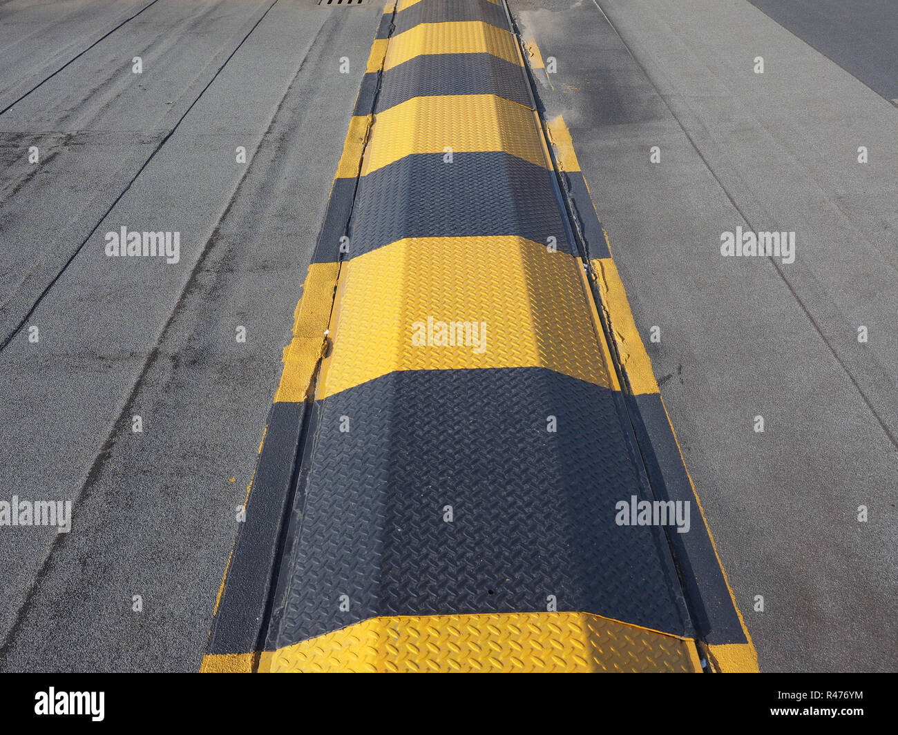 Speed ramp hump Stock Photo - Alamy