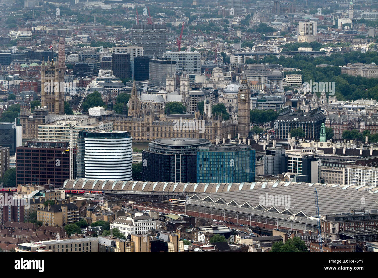 Aerial view of Parliament in London Stock Photo - Alamy