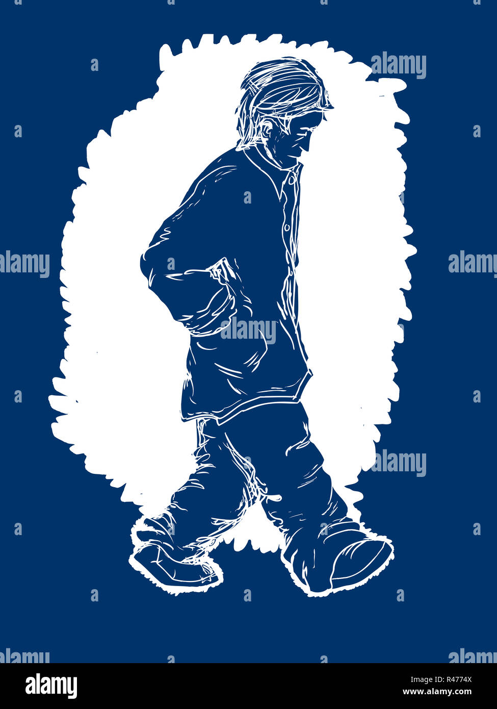 Man alone sad pockets hi-res stock photography and images - Alamy