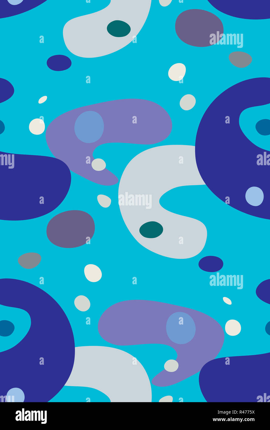 Seamless Pattern of Underwater Shapes Stock Photo - Alamy