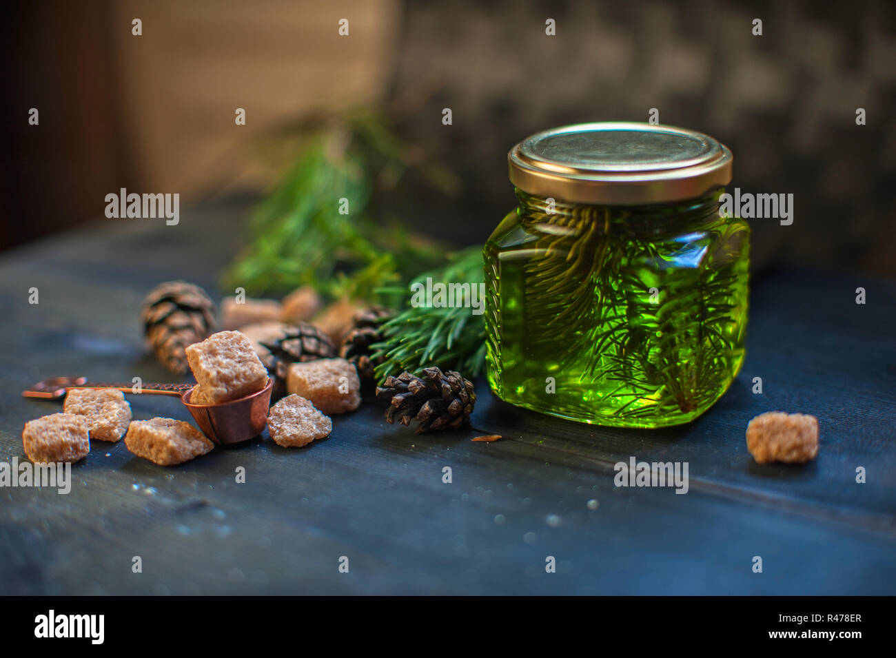 Fir tree bump jam Stock Photo - Alamy