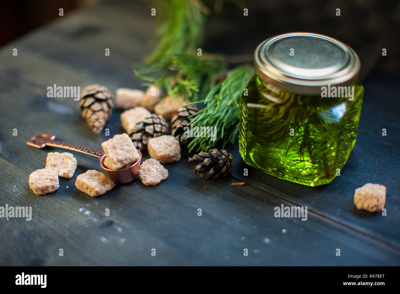Fir tree bump jam Stock Photo - Alamy