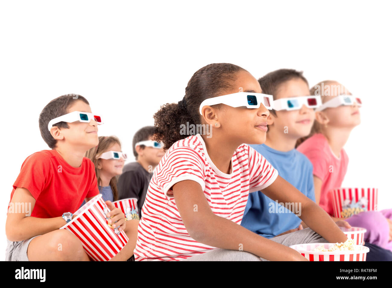 Kids in the movies Stock Photo - Alamy