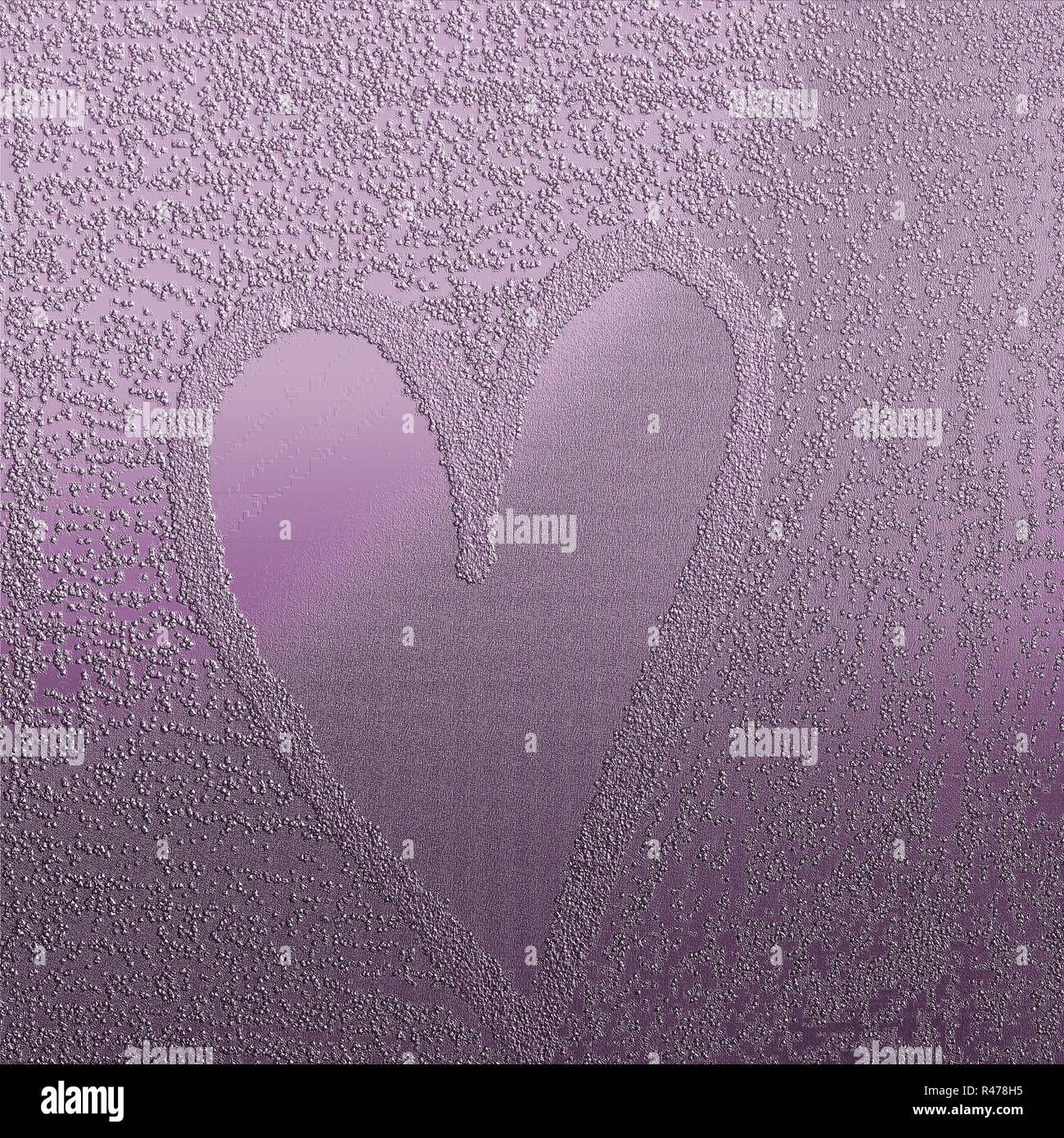 3D heart Embossed on sand textured background. Tinted textured ...