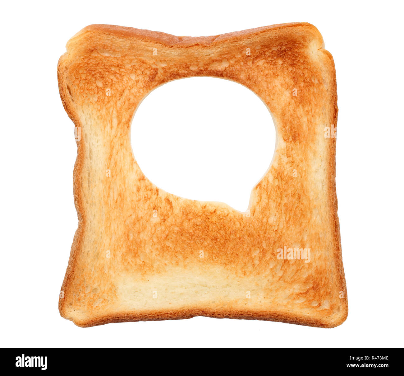 Toasted slice white bread hole hi-res stock photography and images - Alamy