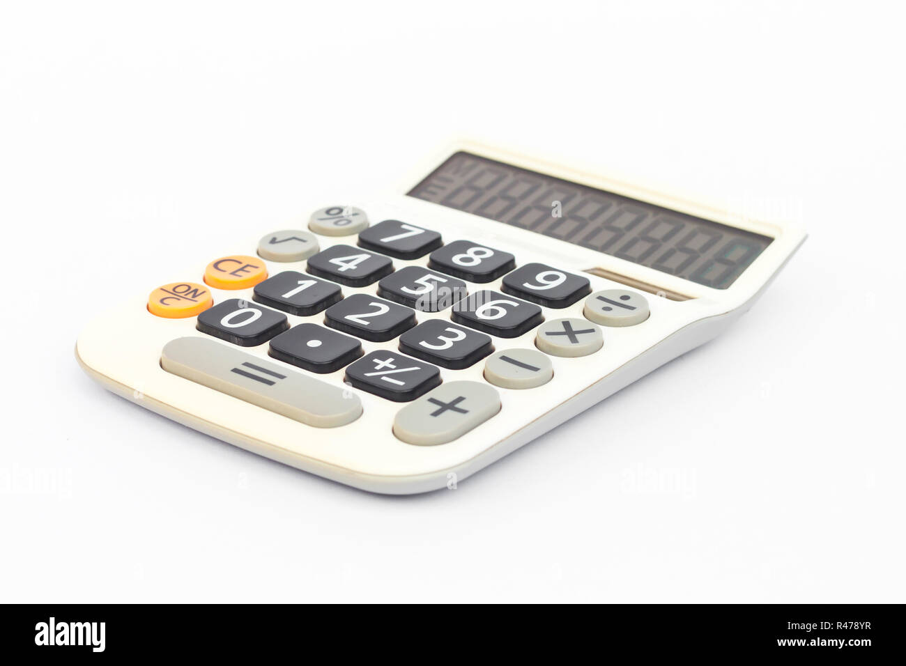 Calculator isolated on white background Stock Photo - Alamy