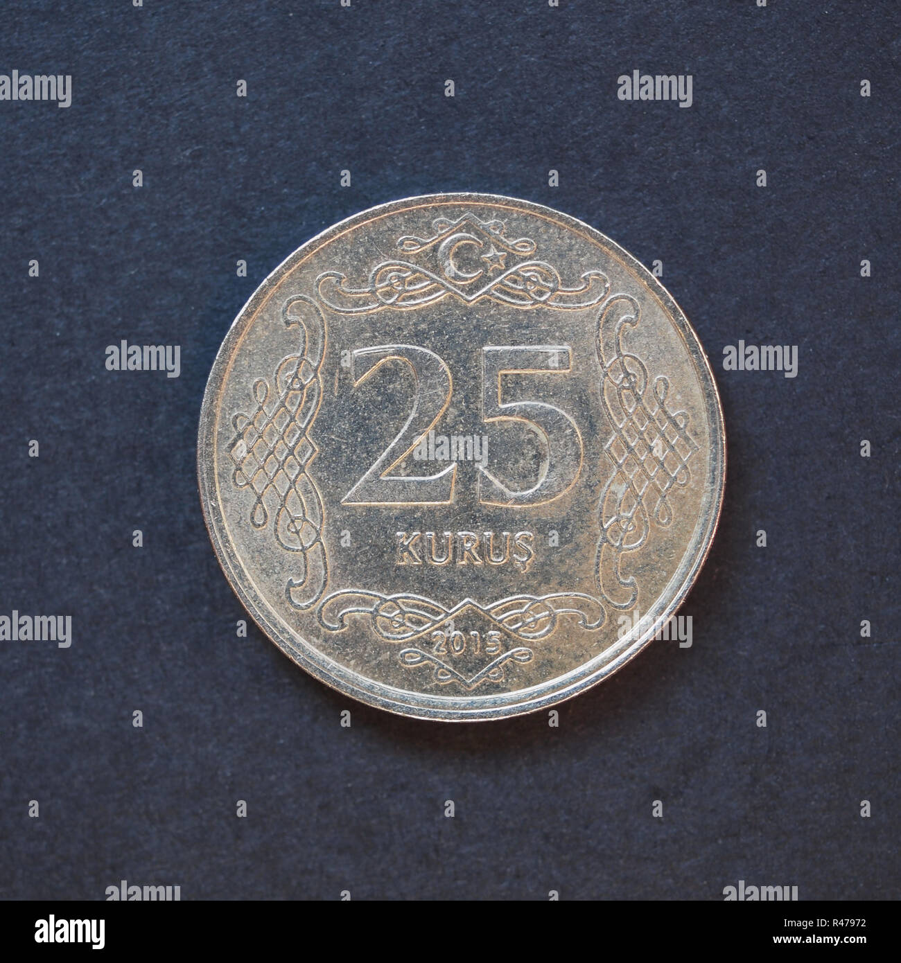 Turkish 25 kurus coin hi-res stock photography and images - Alamy