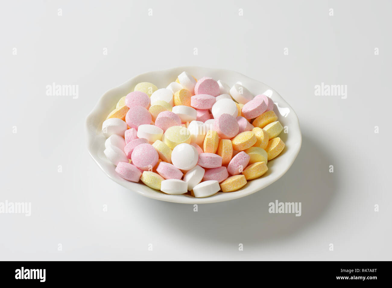 Fruit flavor pressed sugar candy Stock Photo - Alamy