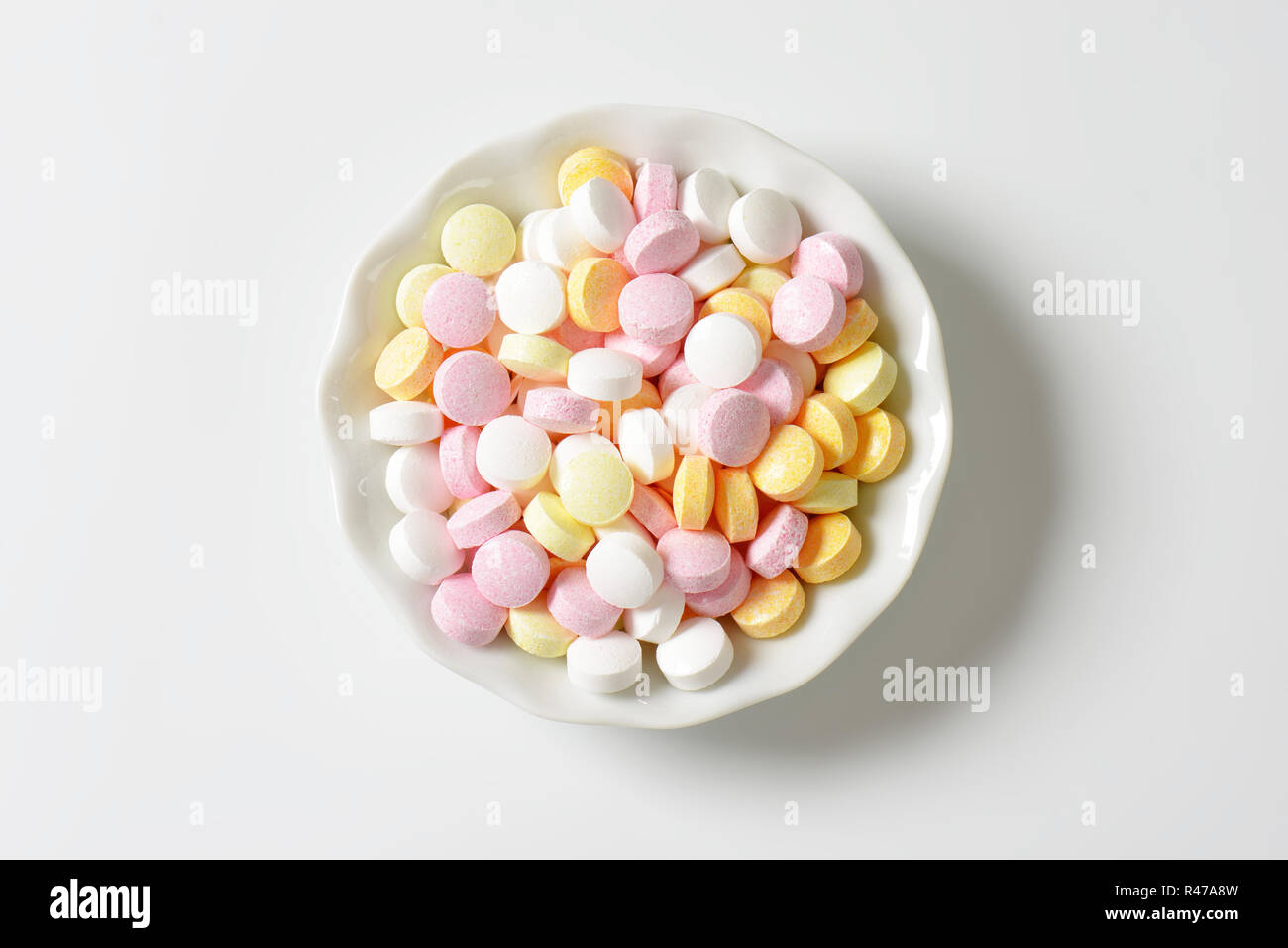Fruit flavor pressed sugar candy Stock Photo - Alamy