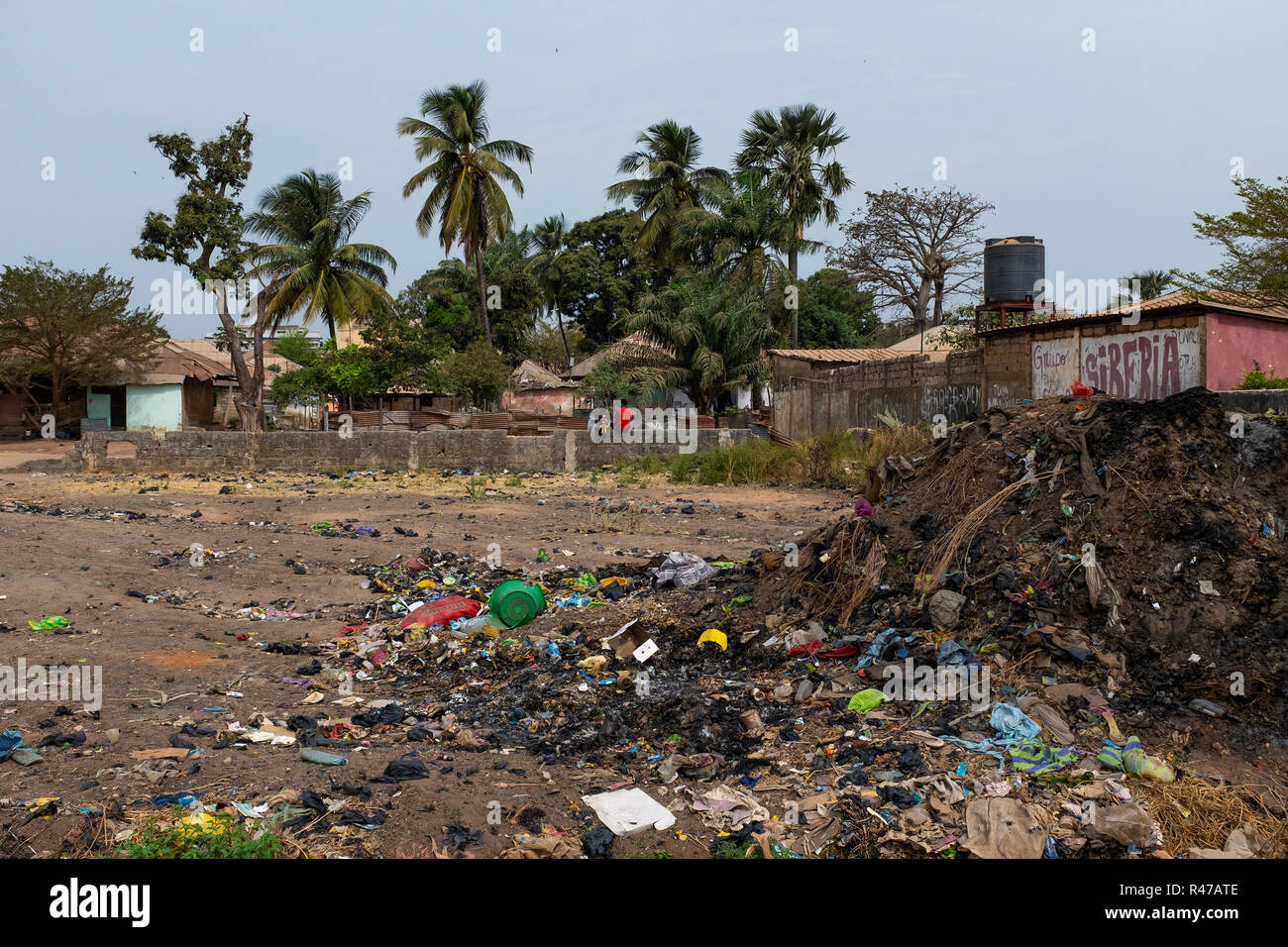 Bissau, Republic of Guinea-Bissau - February 5, 2018: Two kids sitting ...