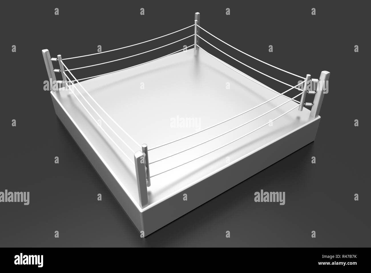 Action defeat competition challenge boxing ring Black and White Stock ...