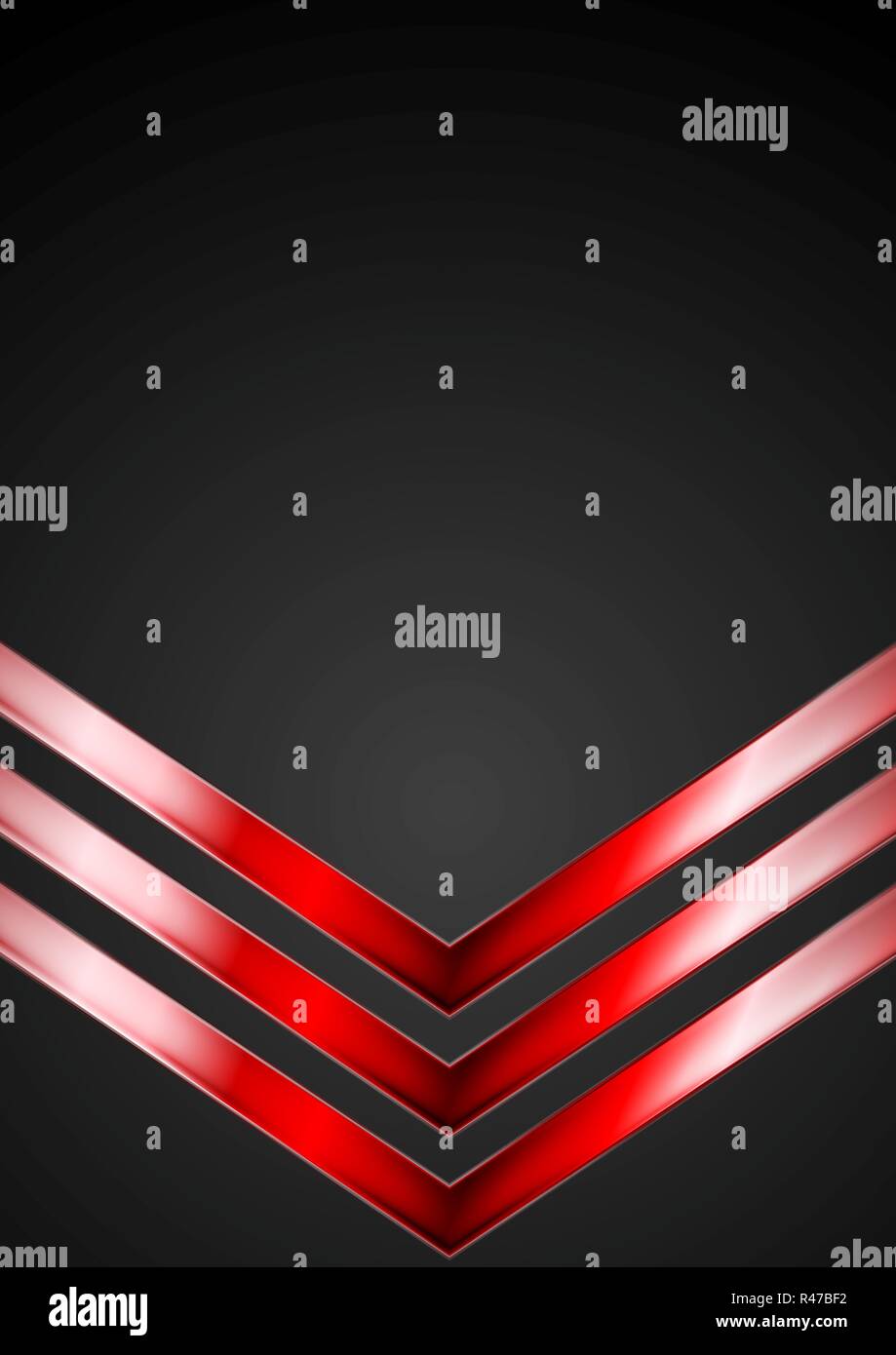 Dark technology background with red arrows Stock Photo - Alamy