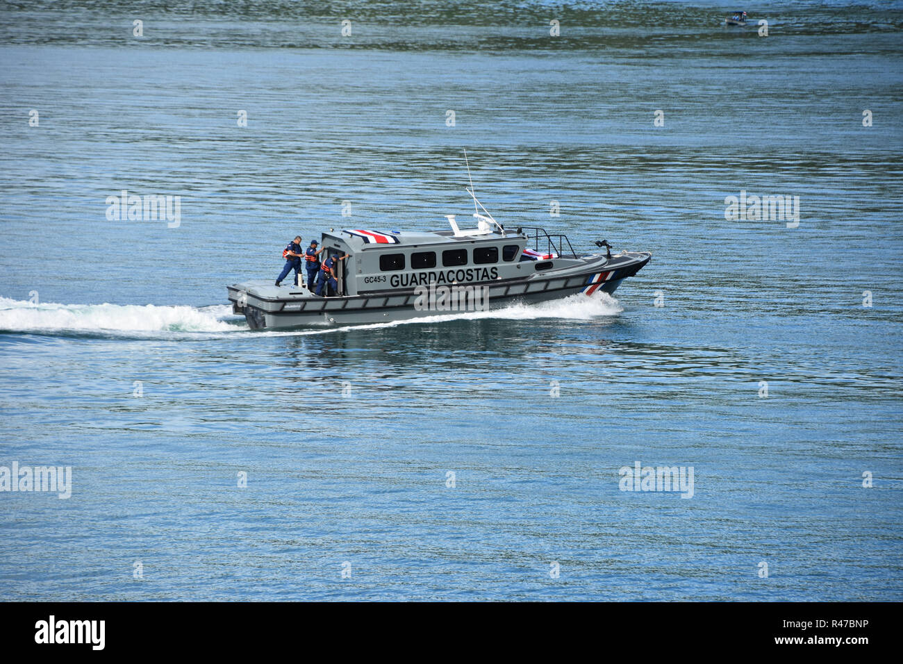 Costa Rican Coast Guard boat at Golfito Stock Photo - Alamy