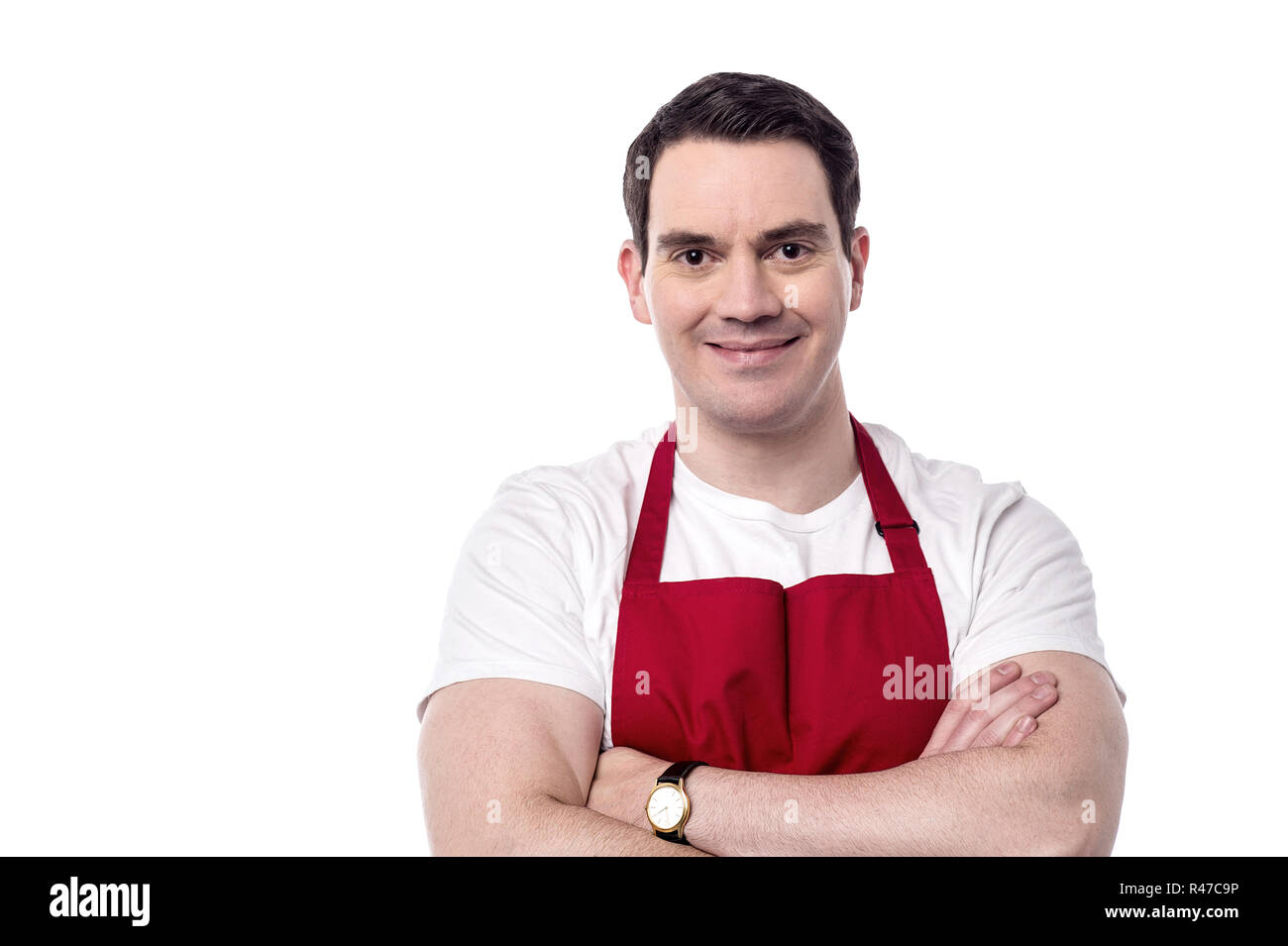 Chef with folded arms Stock Photo - Alamy