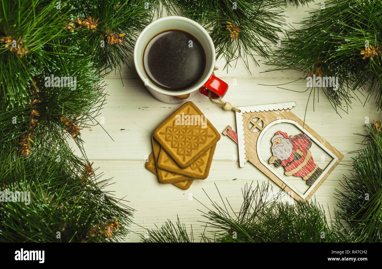 Christmas cookies coffee xmas hi-res stock photography and images - Alamy