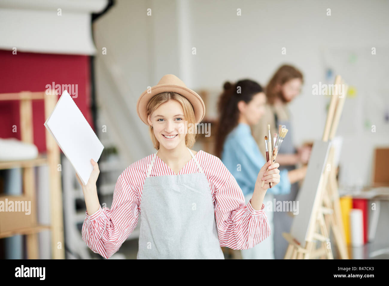 Girl in studio Stock Photo - Alamy