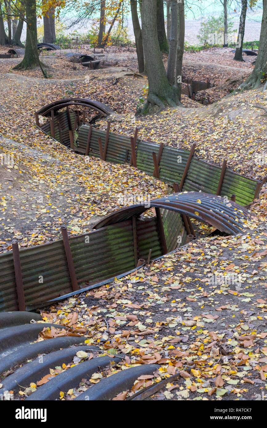 Original British WW1 trench at Sanctuary Wood, Ypres Salient Stock ...