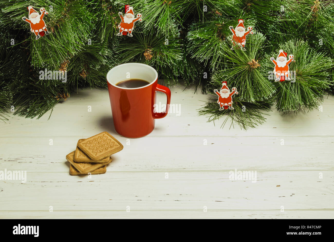 Christmas Coffee and Cookies Stock Photo - Alamy