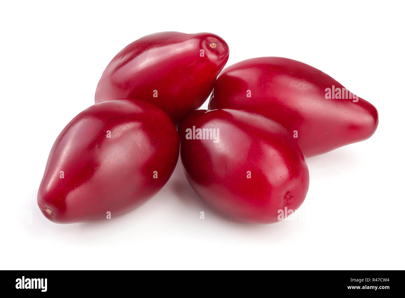 Red berries of cornel or dogwood isolated on white background Stock ...