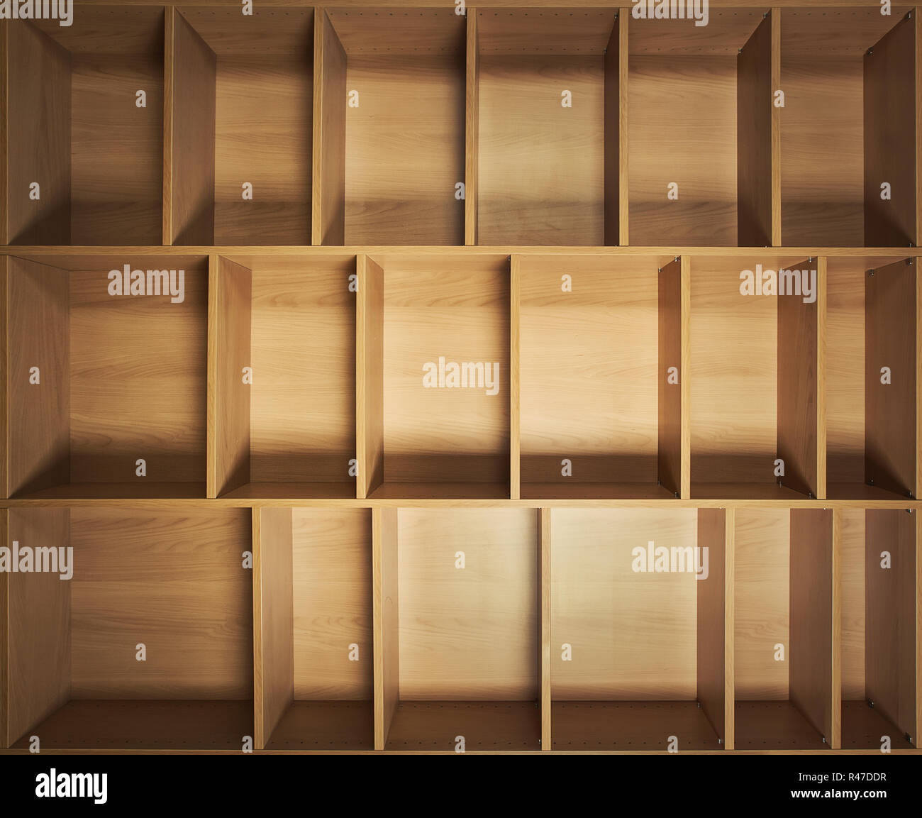 Wooden empty closet shelves. Book shelf blank education library ...