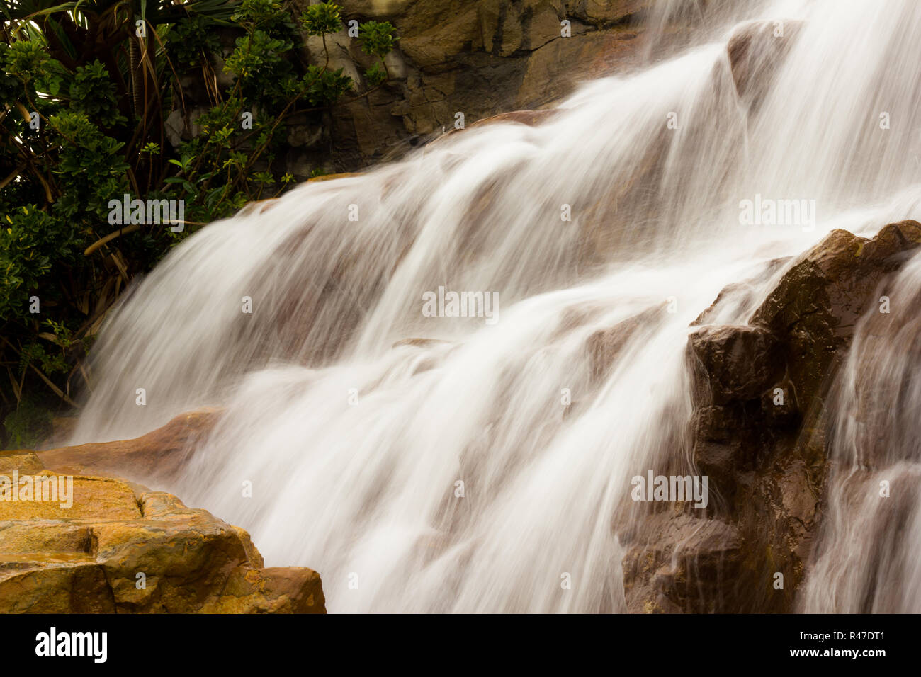 beautiful waterfall on the rocks Stock Photo - Alamy