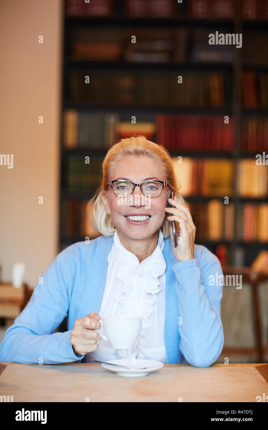 Relaxing in cafe Stock Photo - Alamy
