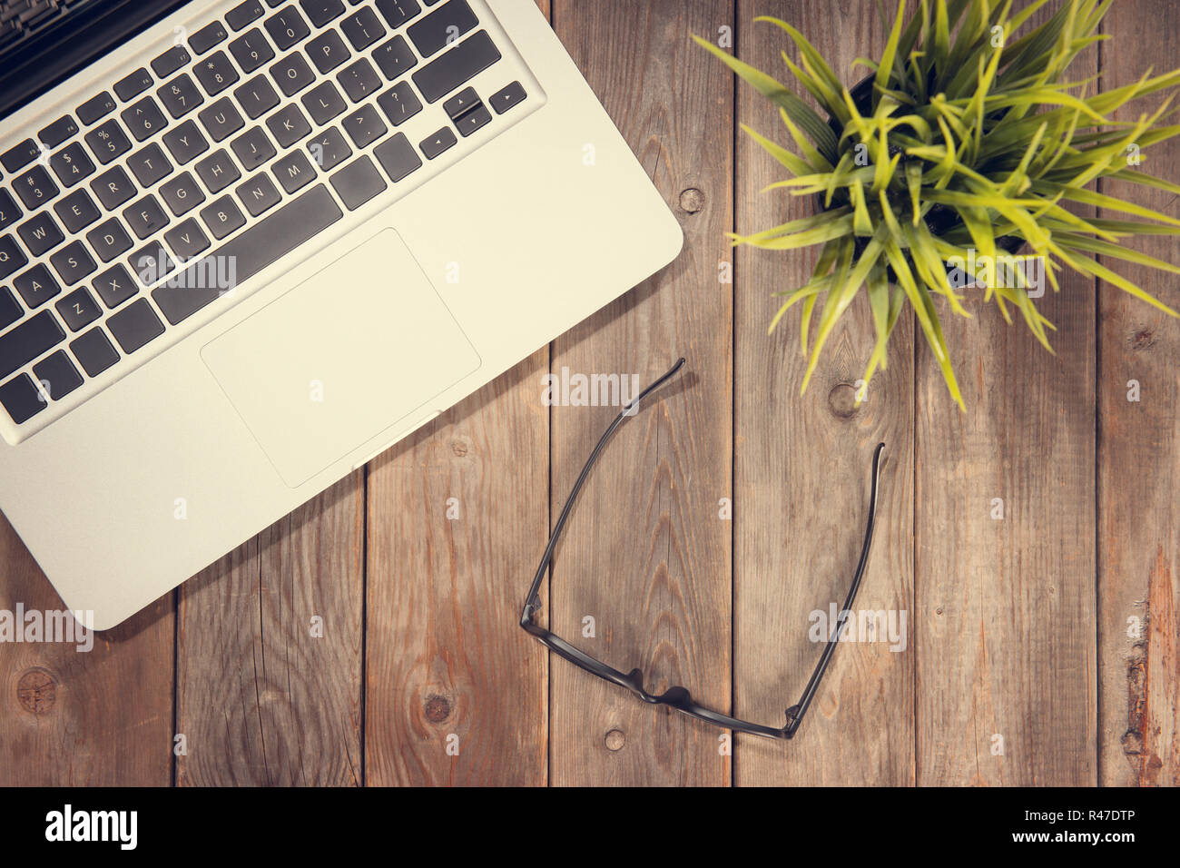 Workspace top view Stock Photo - Alamy