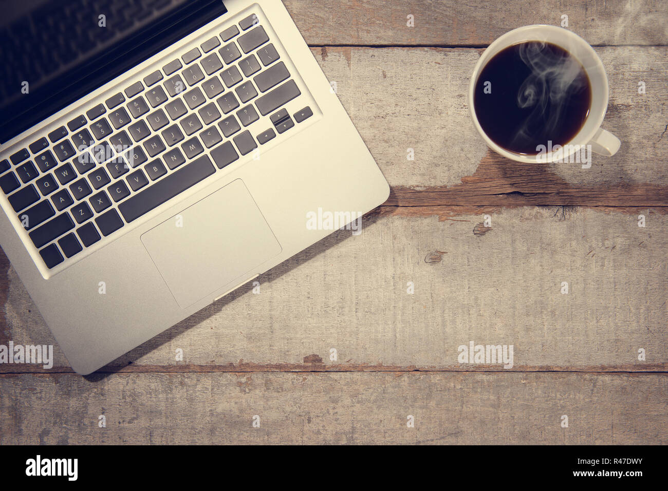 Top view office working bench Stock Photo - Alamy