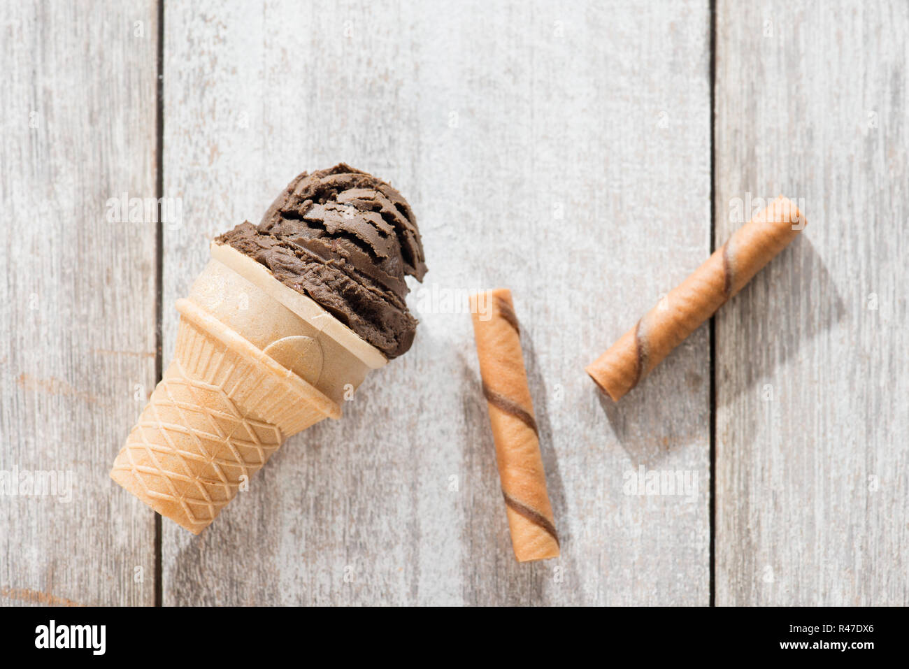 Brown ice cream Stock Photo - Alamy