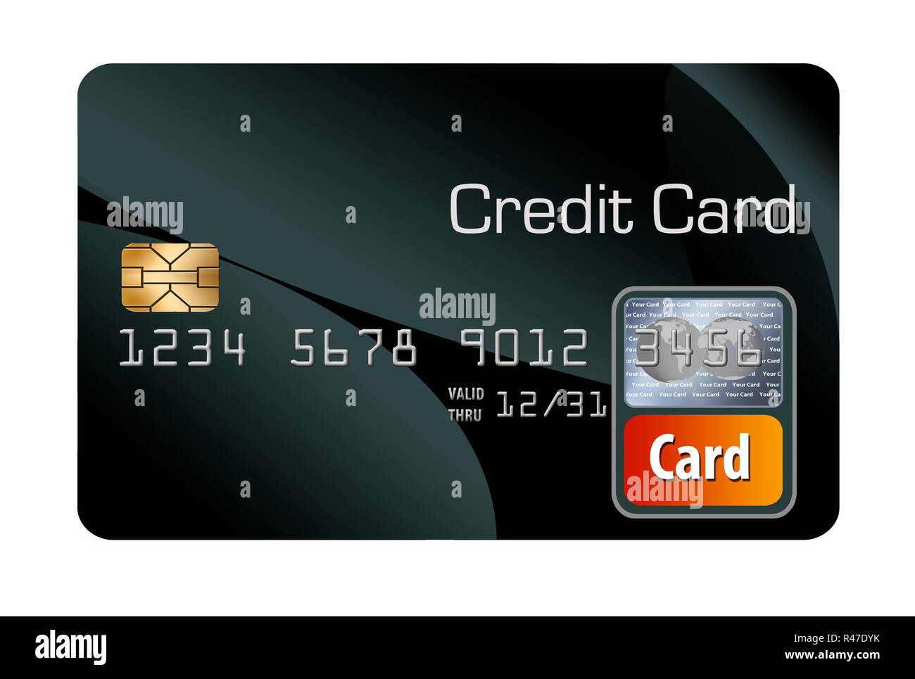 Here is a mock credit card isolated on background Stock Photo - Alamy