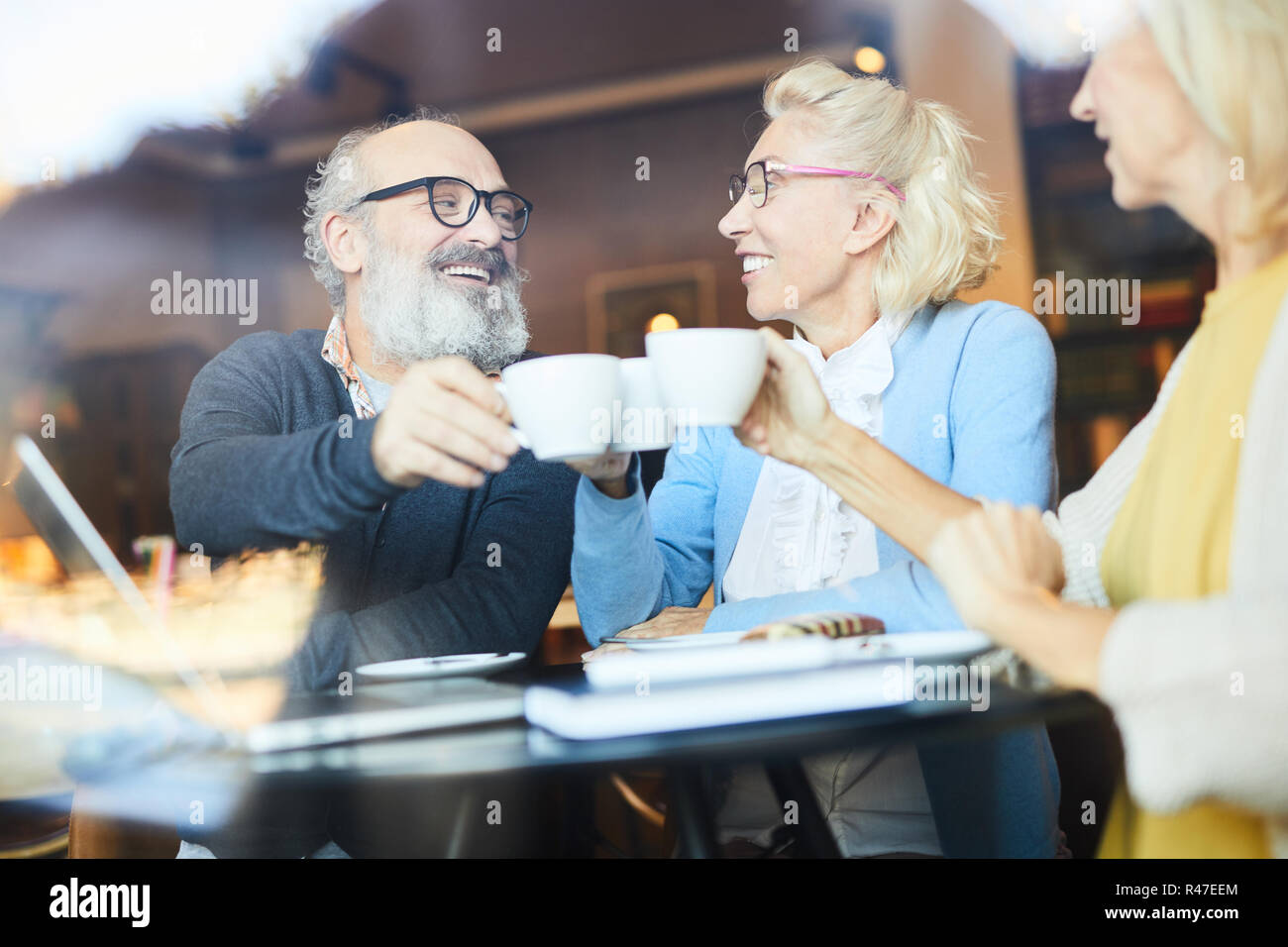 Toasting with tea Stock Photo - Alamy
