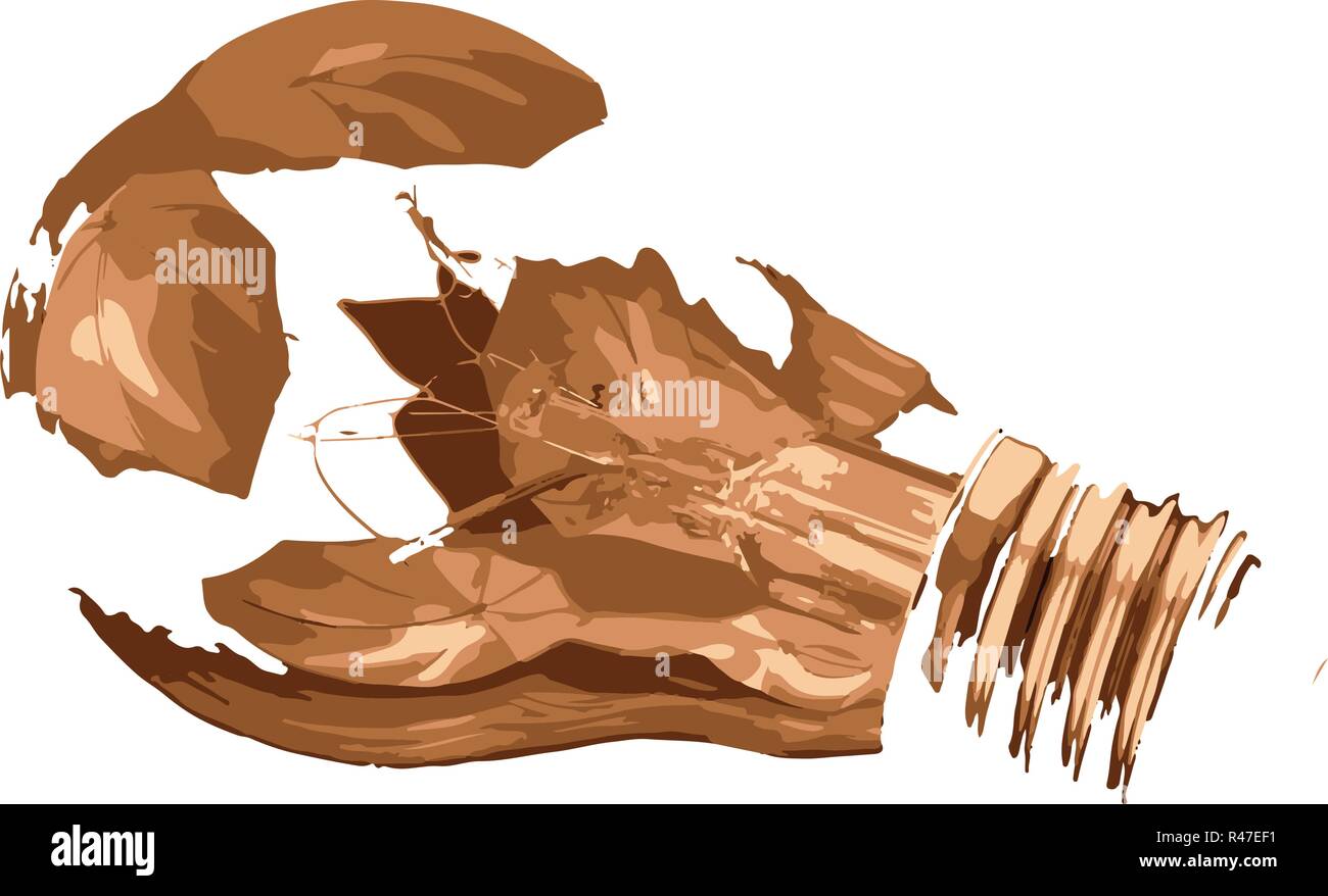 Creative drawing shattered light bulb. Art inspires people. This ...