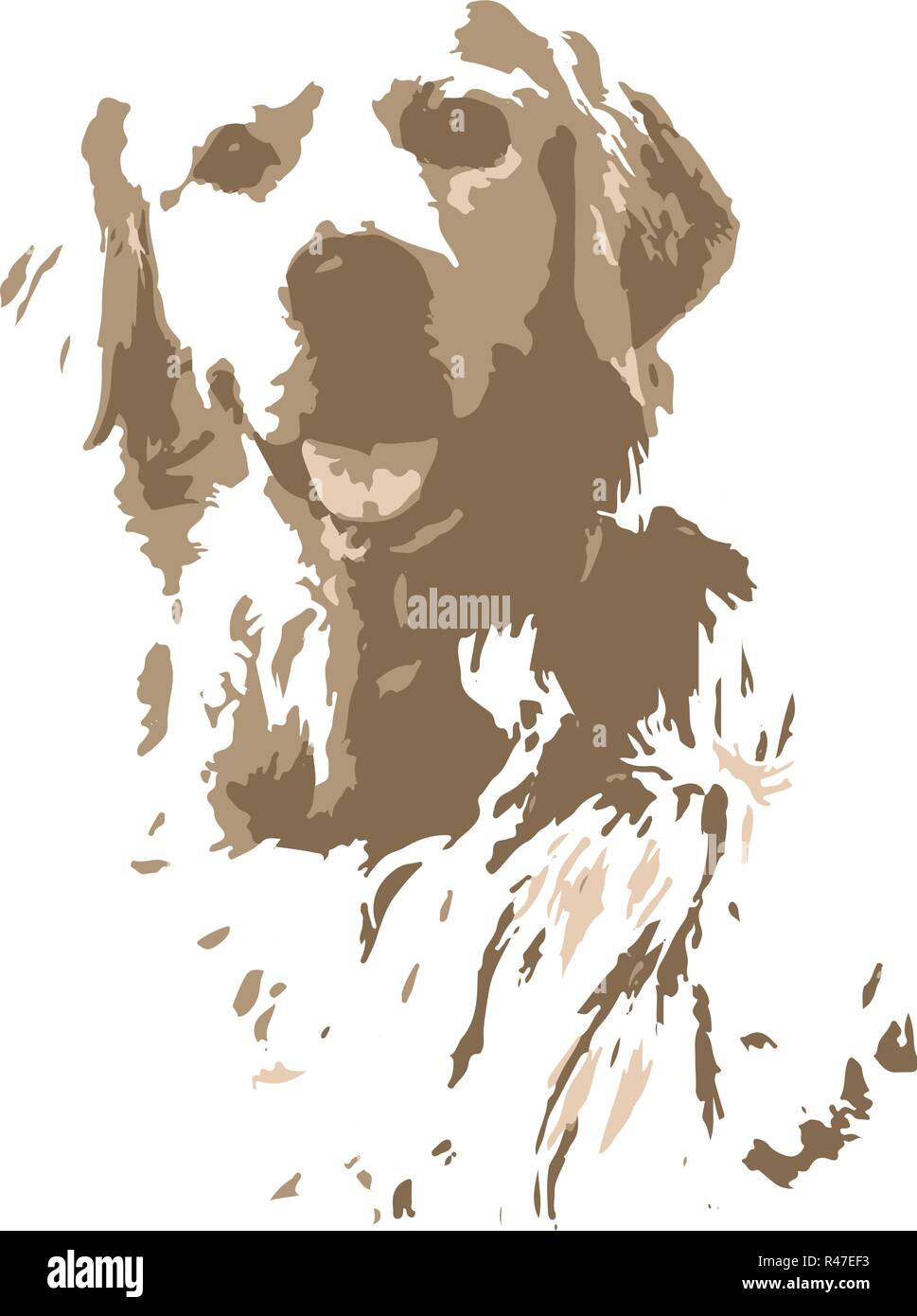 Creative drawing golden retriever. Art inspires people. This drawing of ...