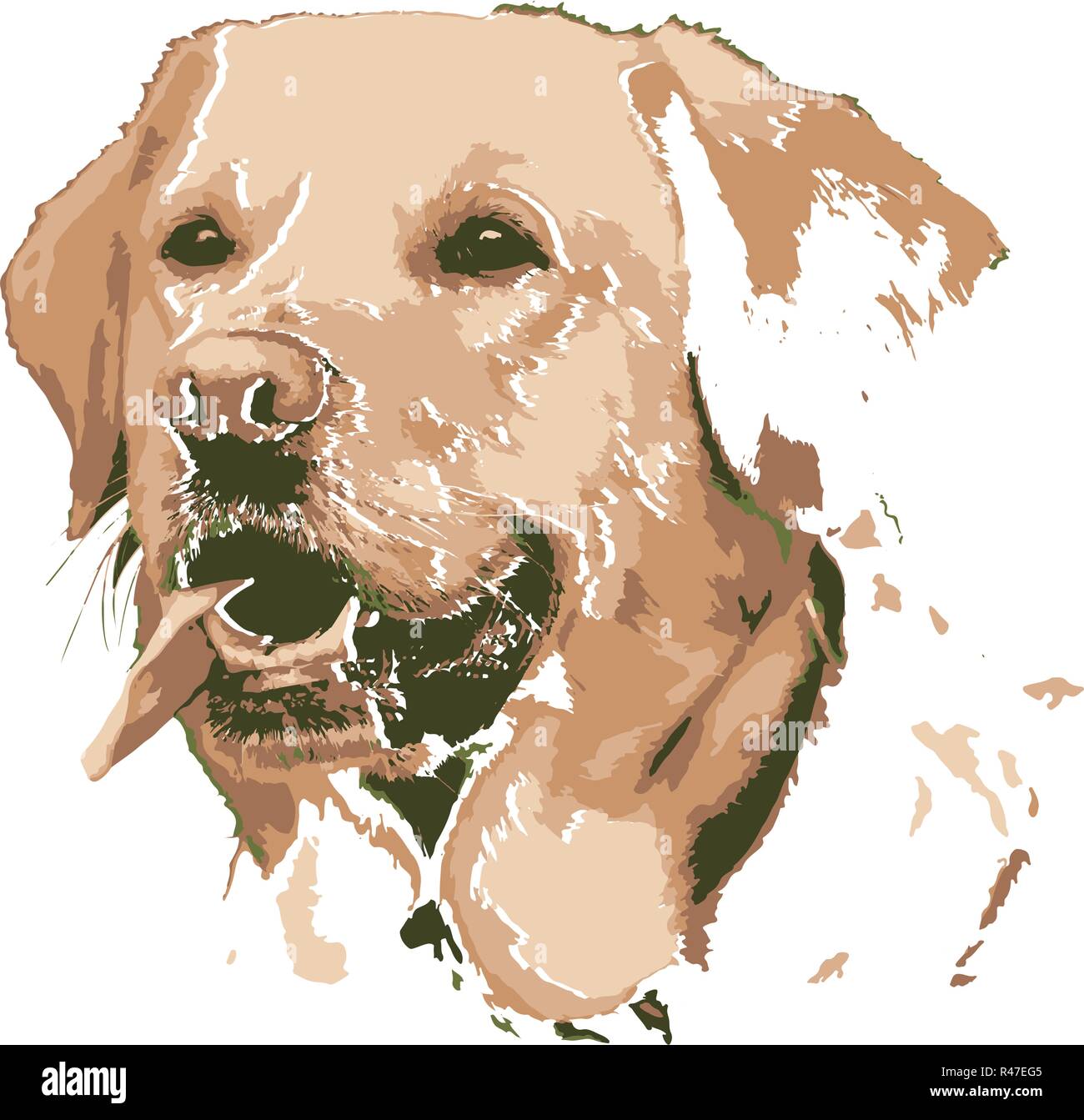 Creative drawing golden retriever. Art inspires people. This drawing of ...