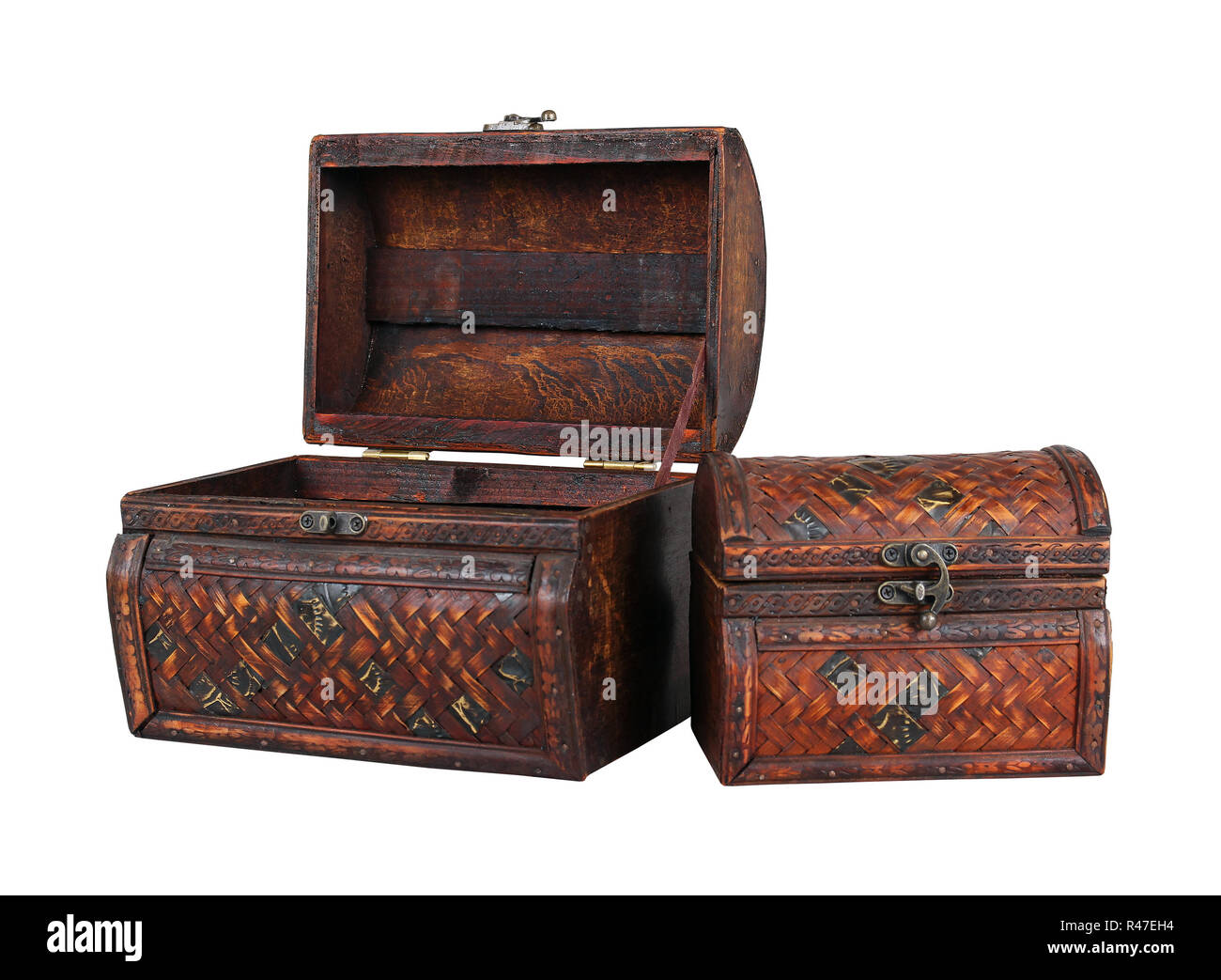 Open vintage chest Stock Photo - Alamy