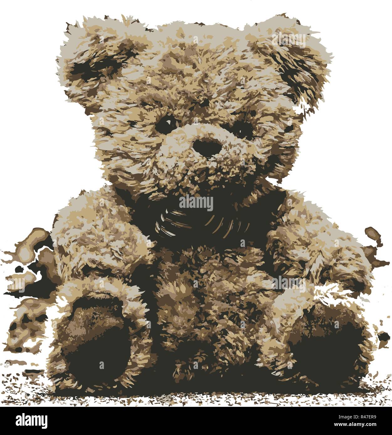 Creative drawing cuddly. Art inspires people. This drawing of a teddy ...