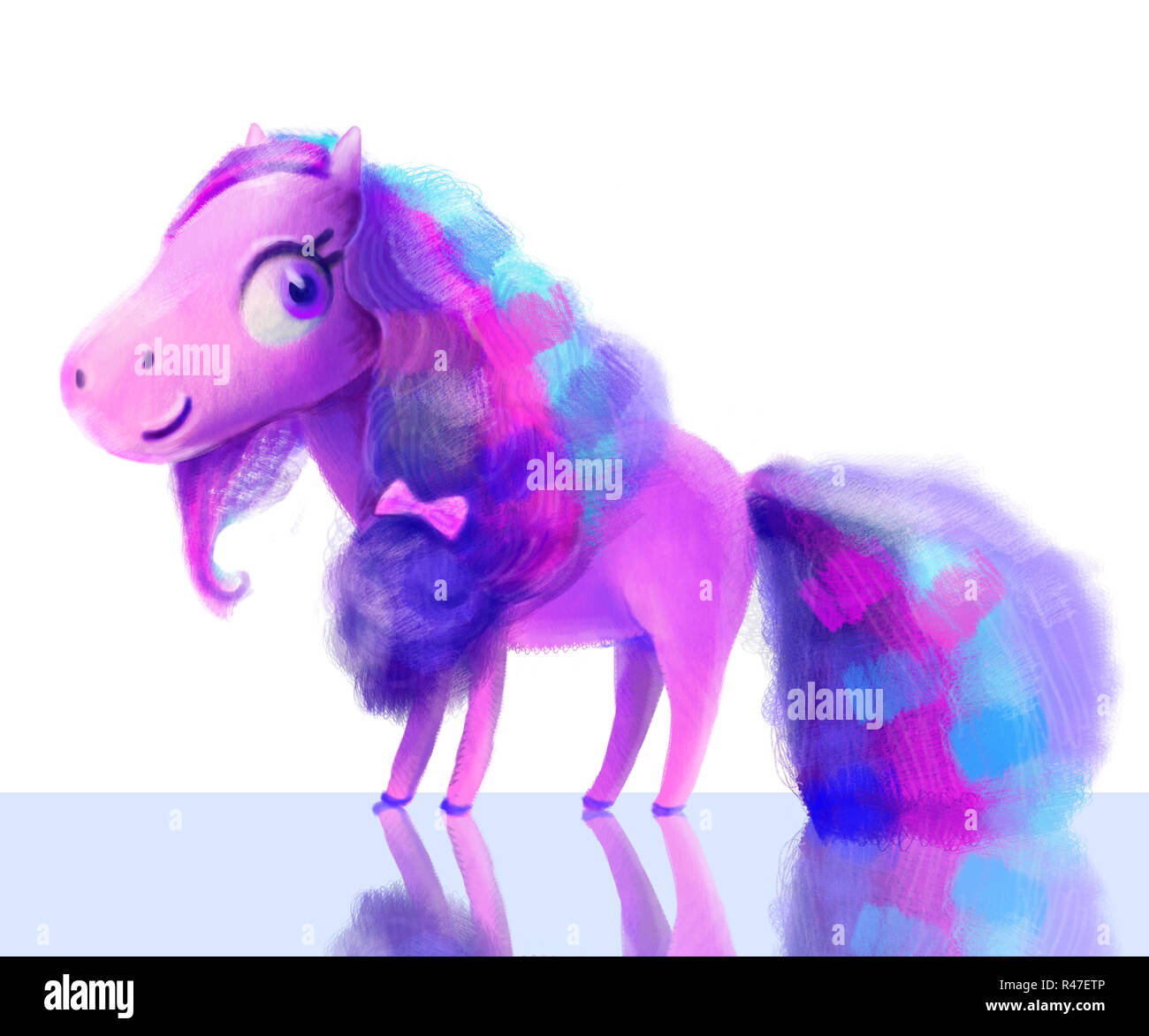 Cute Pony Pink Stock Photo - Alamy