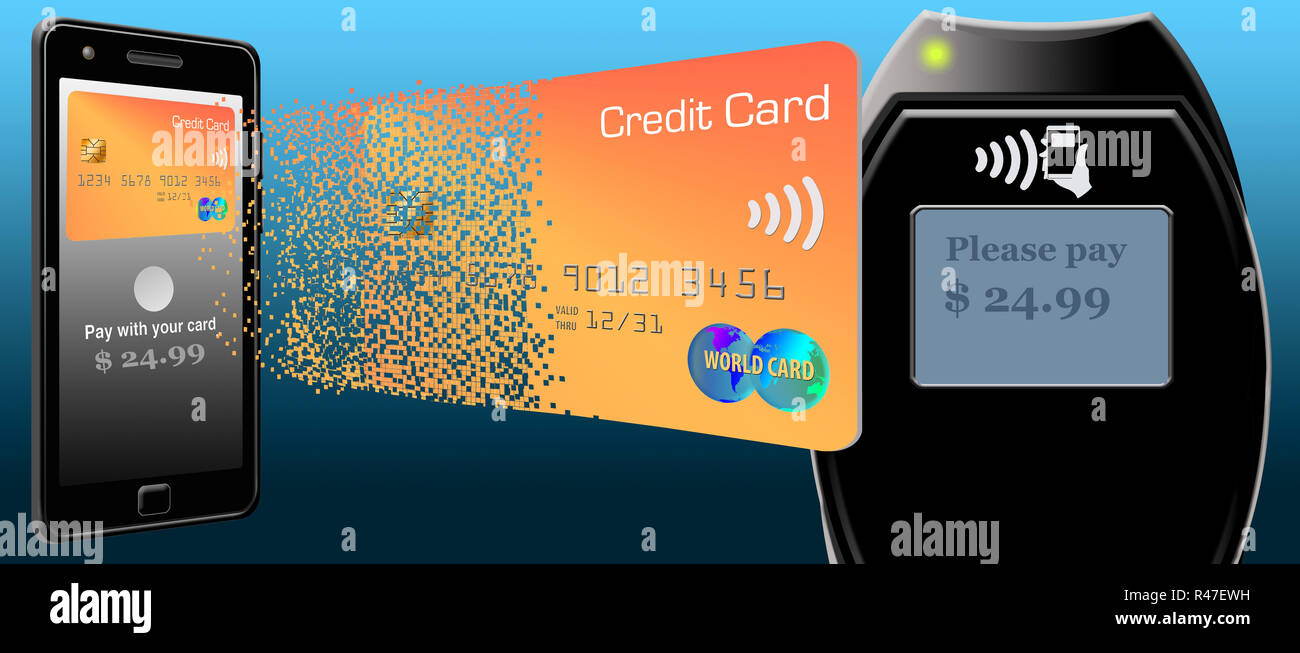 A tap to pay, NFC transaction is pictured in this illustration ...