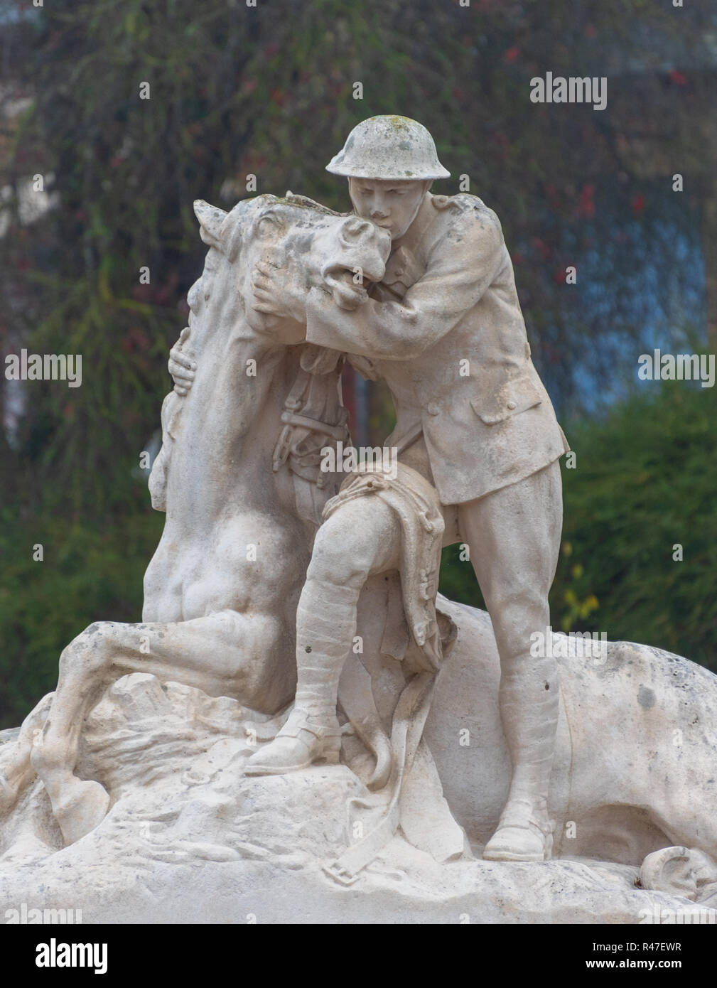58th (London) Division memorial depicting artilleryman cradling wounded ...