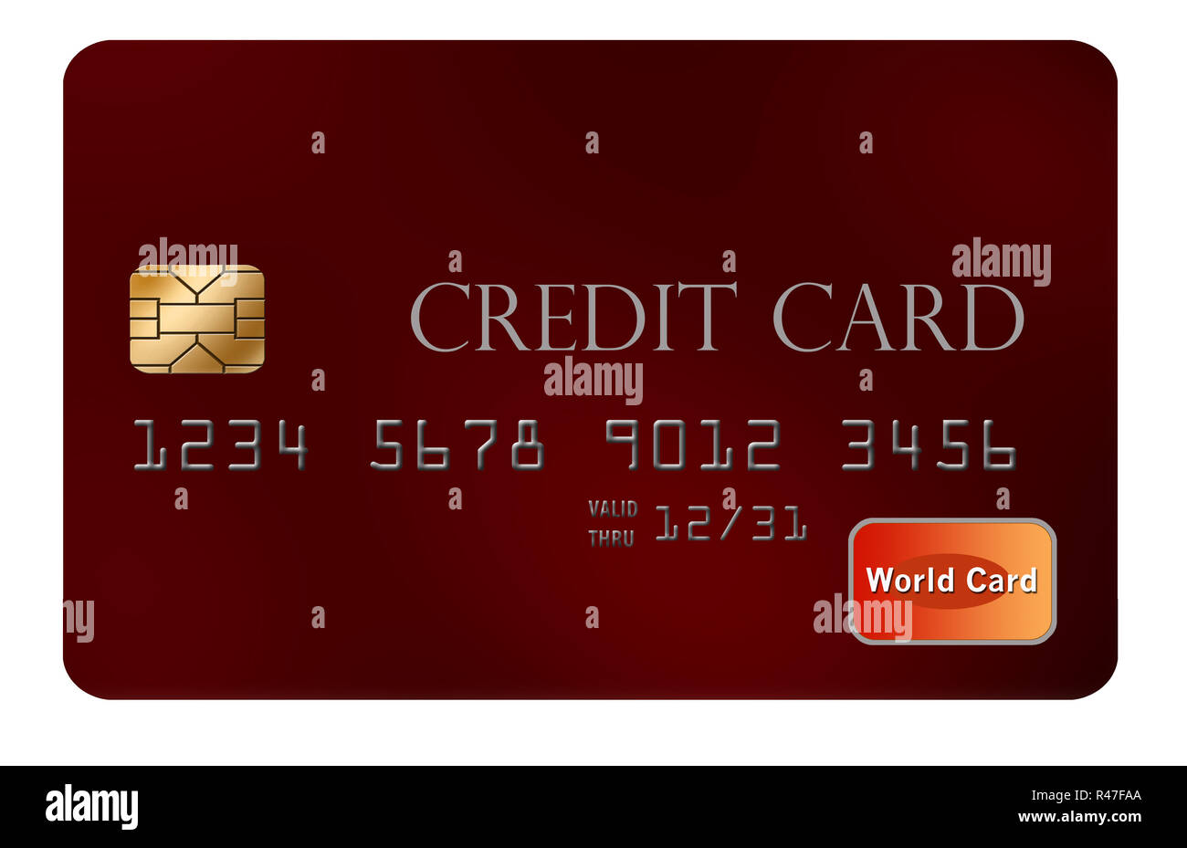 Here is a mock credit card isolated on background Stock Photo - Alamy