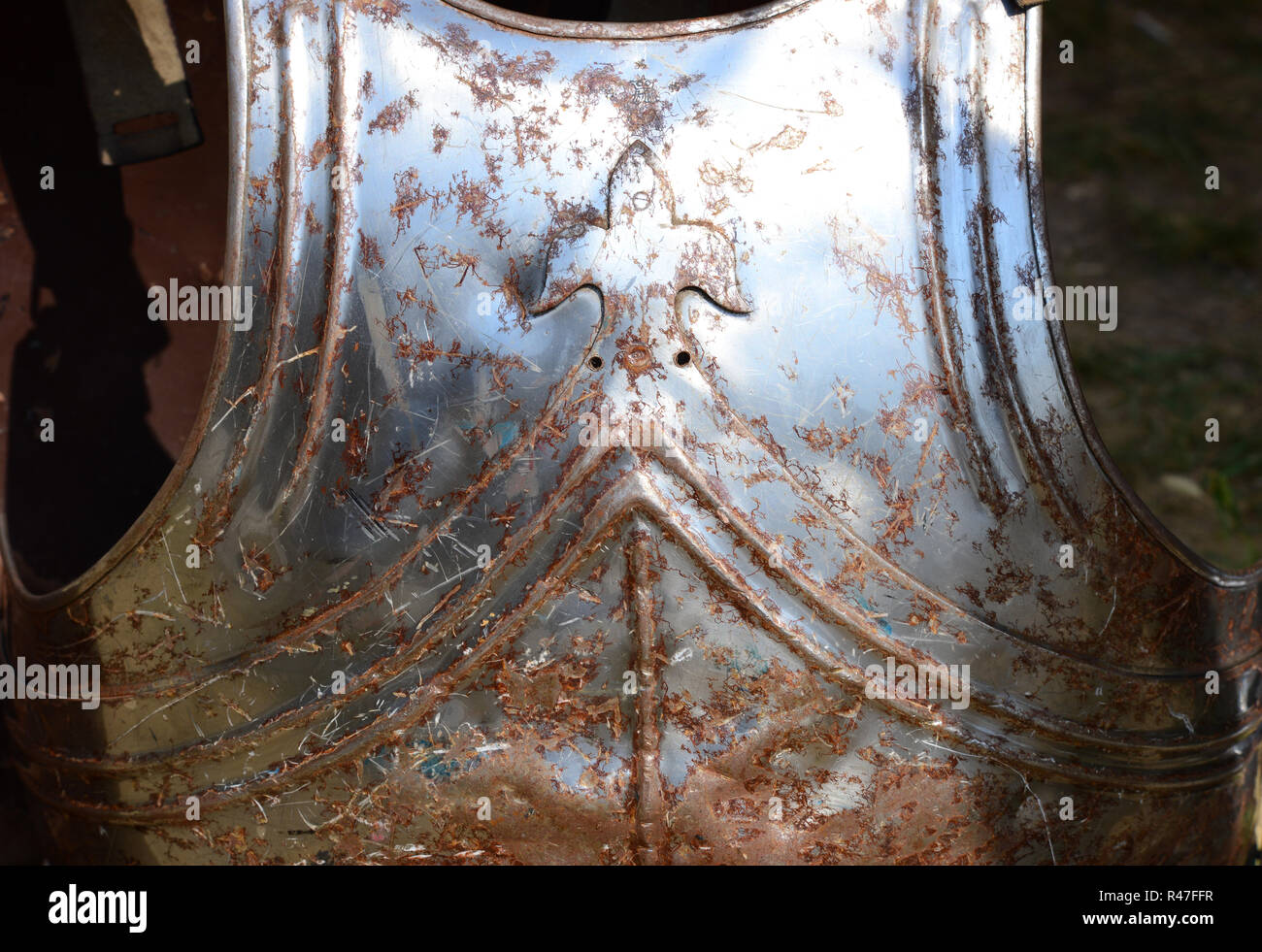 knight metal old armor detail good for background Stock Photo - Alamy