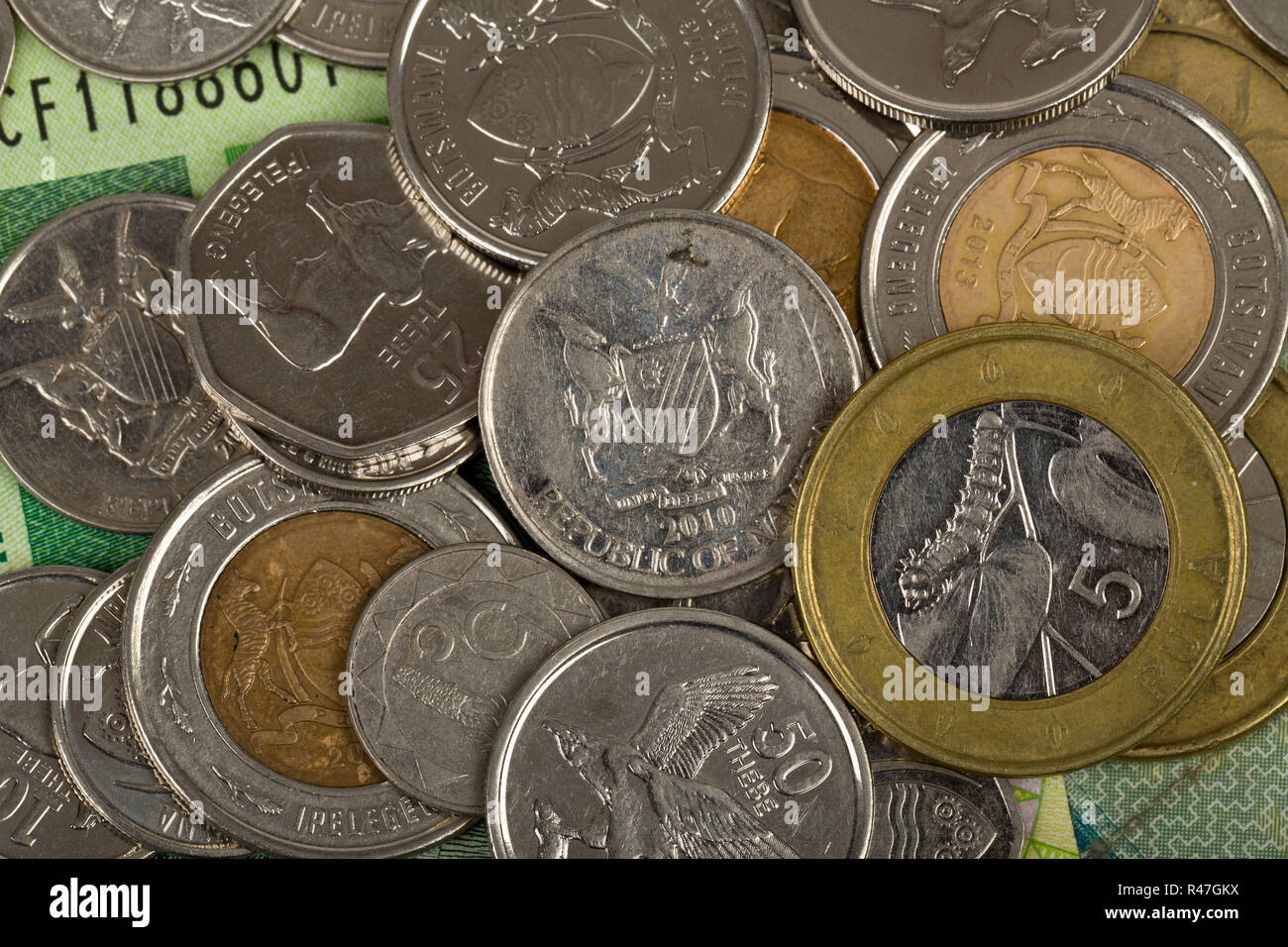South african countries banknotes Stock Photo - Alamy