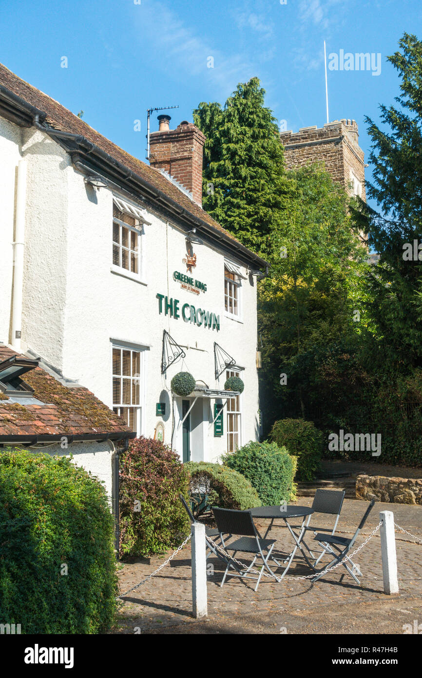 Northill Bedfordshire, The Crown pub Stock Photo - Alamy