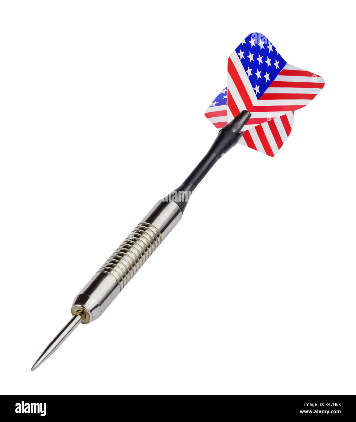 The dart with the shank in the colors of the stars and stripes of the U ...