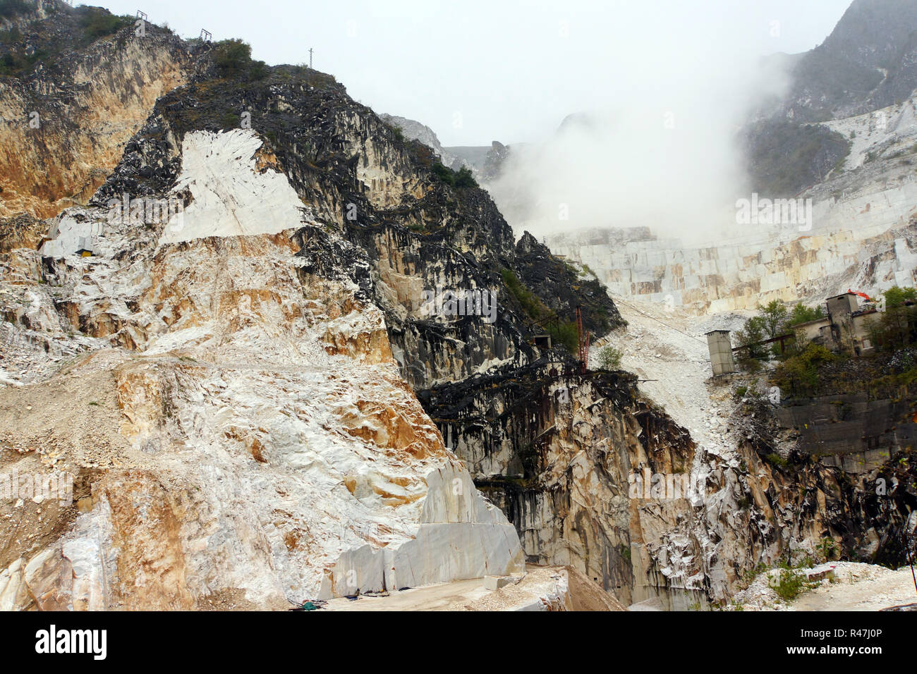 marble mining area in the mountains Stock Photo - Alamy