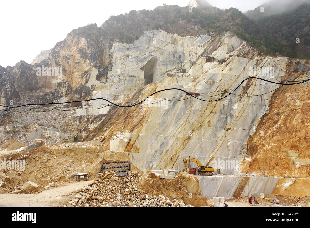 marble mining area in the mountains Stock Photo - Alamy